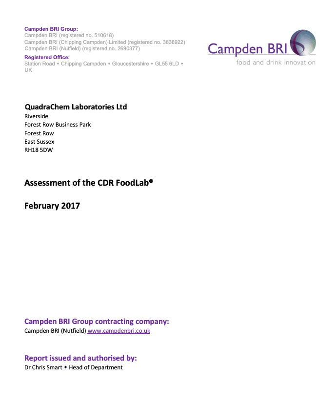 Comparison study between CDR FoodLab® and reference methods for fats ...
