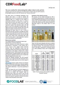 How to determine iodine value of oils and fats: new method | CDR FoodLab®